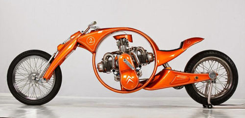 2CV Engine - Spanish Custom Motorcycle - Citroënvie!