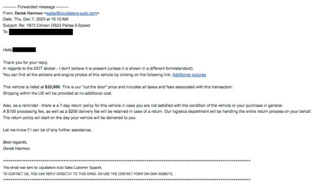Continually Morphing Car Purchase Scam - Citroënvie!