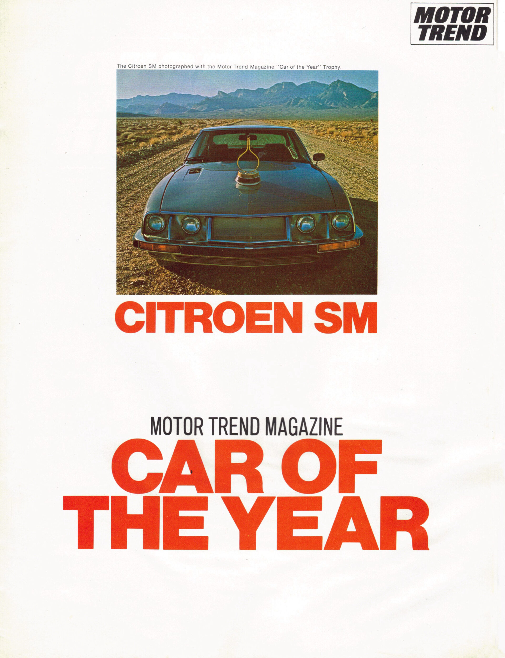 Motor Trend reflects on their choice of the SM as their ultimate Car of ...